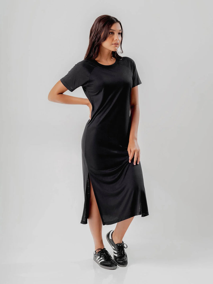 Lavelle Dress Black – Women’s Rayon Jersey 30s Raglan Dress | Blood ...
