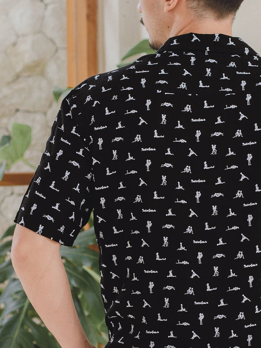 Love Bones Shirt – Rayon Shirt with Printed Artwork | Blood+Bone Bali ...